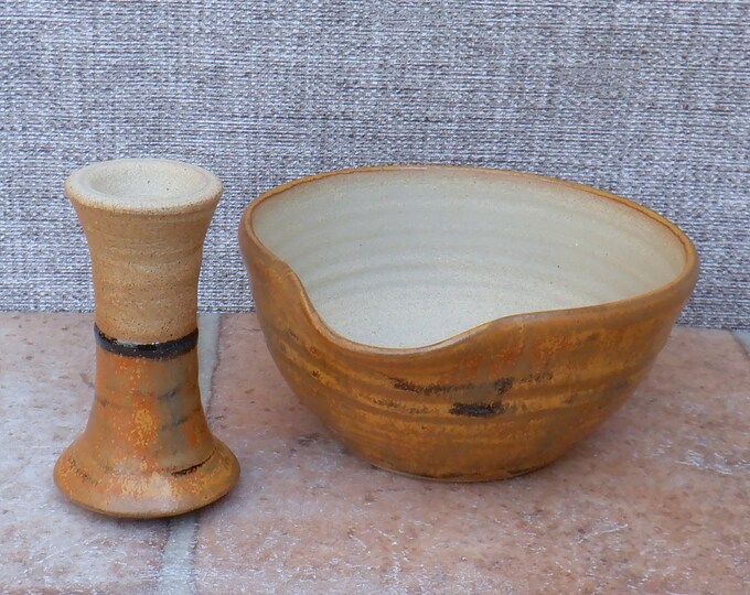 Pestle and Mortar Spice and Herb Grinder Stoneware Hand - Etsy UK
