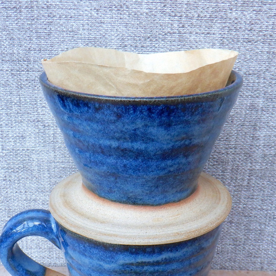 Coffee Filter Holder Dripper Pour Over Hand Thrown Stoneware - Etsy