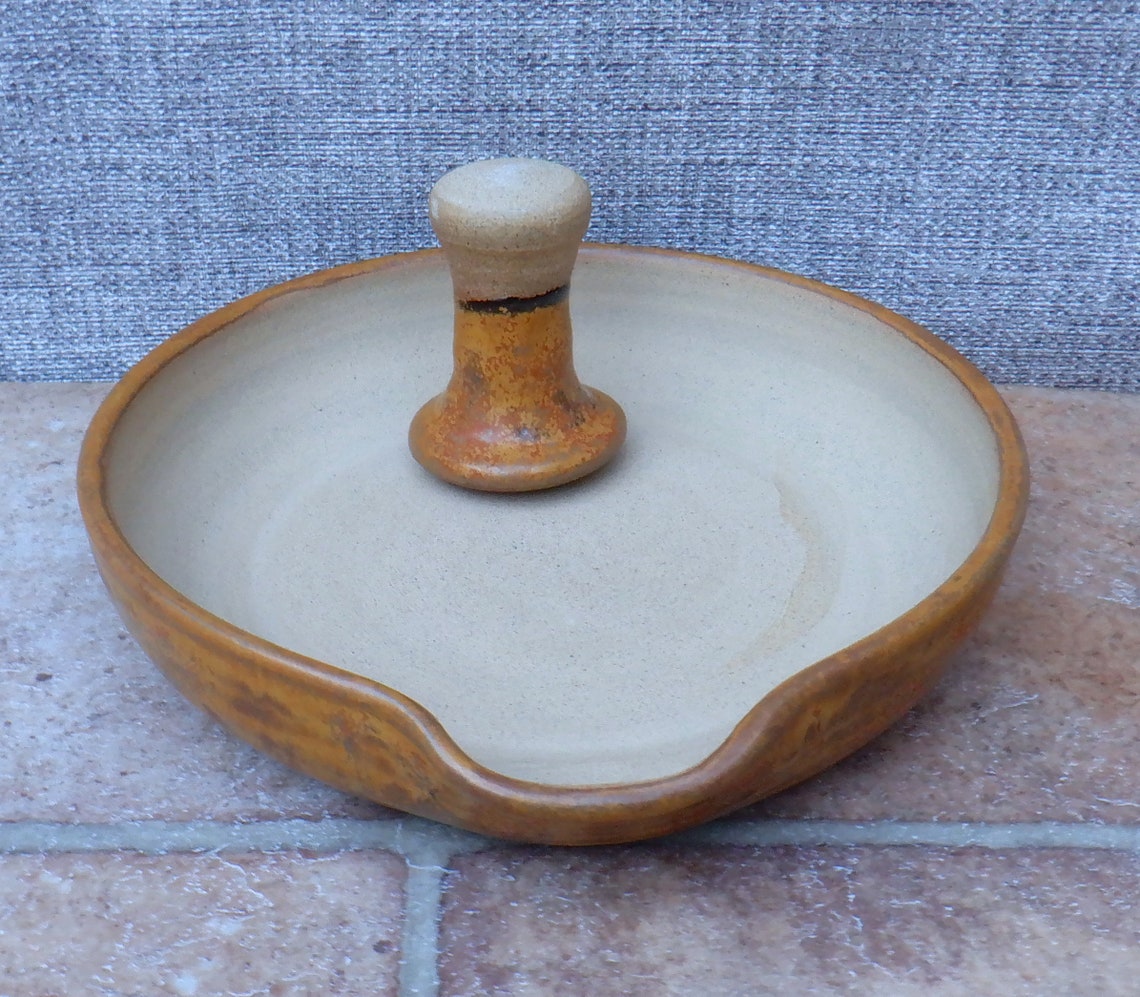 Pestle and Mortar Spice and Herb Grinder Stoneware Hand - Etsy