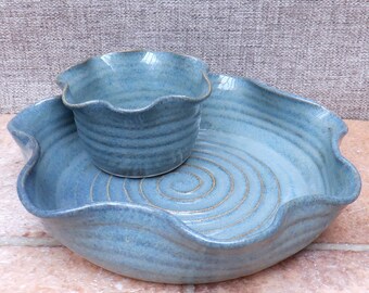 Ceramic Chip and Dip Set - Etsy