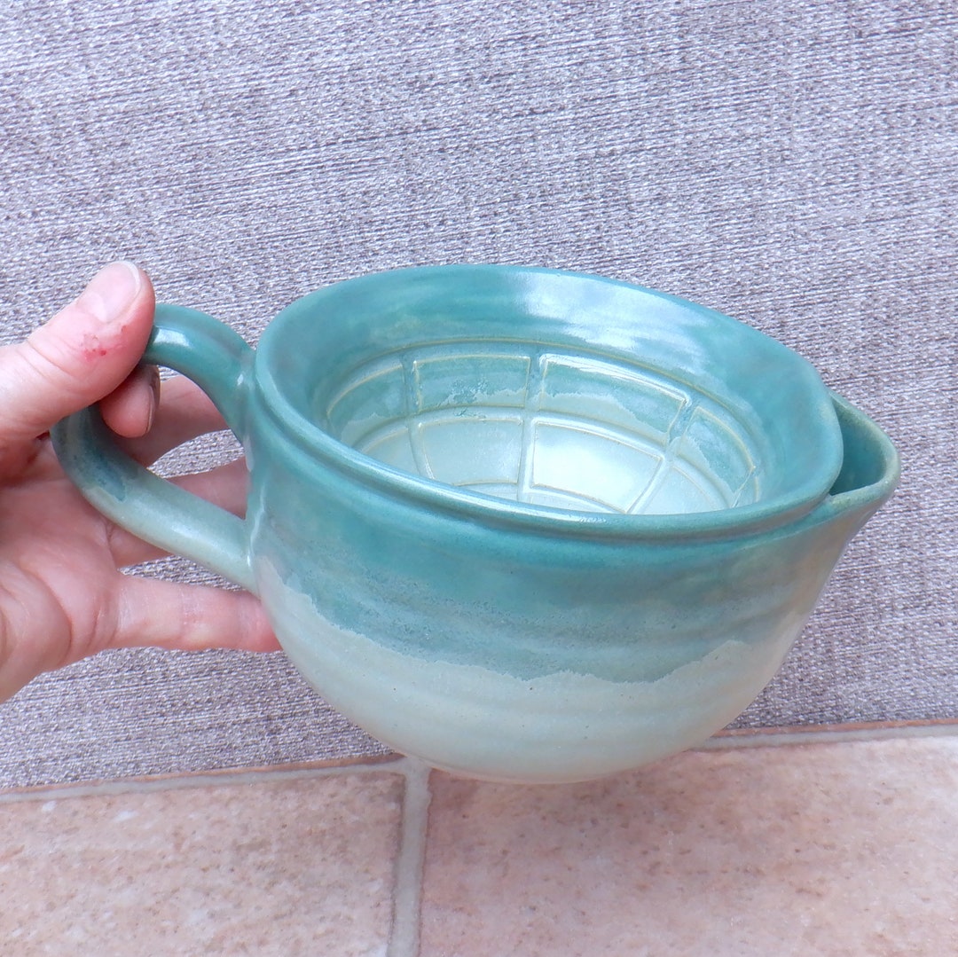 Large Shaving Scuttle Shave Lather Soap Bowl Hand Thrown in Stoneware ...