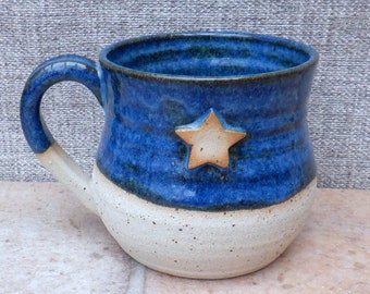 Left Handed Coffee Mug Tea Cup in Stoneware Hand Thrown | Etsy UK