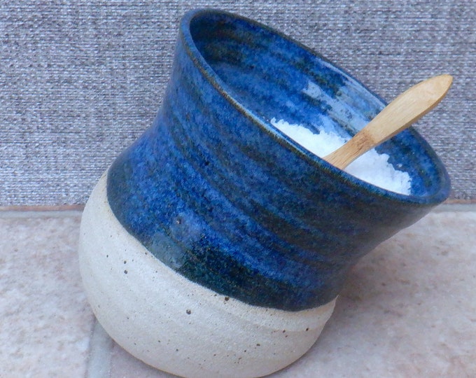 Salt Pig or Cellar Hand Thrown Stoneware Ceramic Handmade Pottery With ...