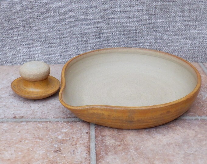 Pestle and Mortar Spice and Herb Grinder Stoneware Hand | Etsy