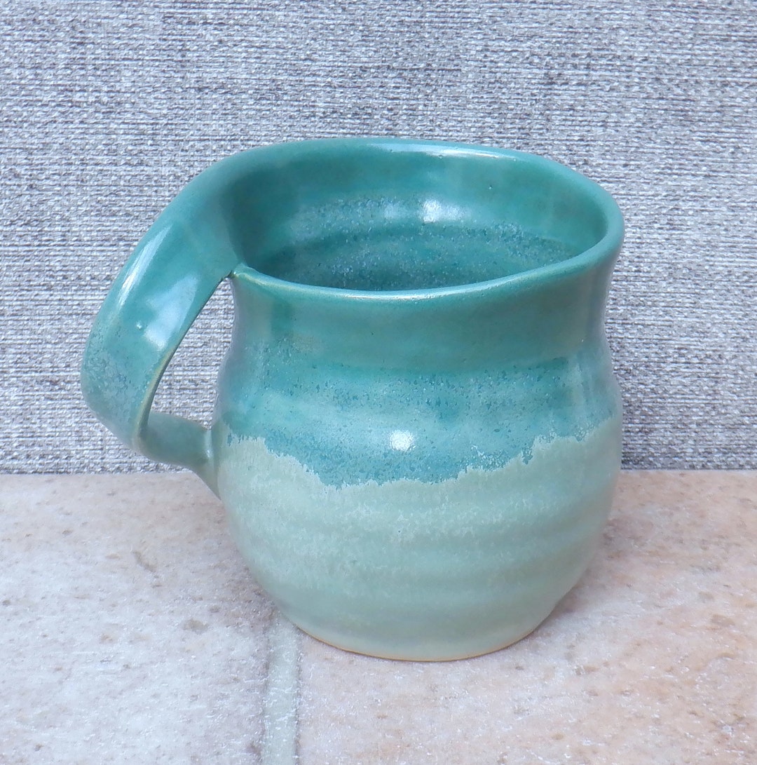 Left Handed Coffee Mug Tea Cup Wheelthrown in Stoneware Hand - Etsy UK