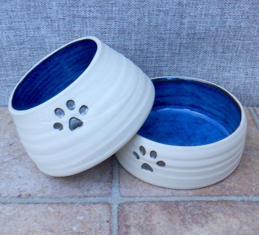 Spaniel Water and Food Small Custom Dog Bowls Pair Long Eared Ears ...