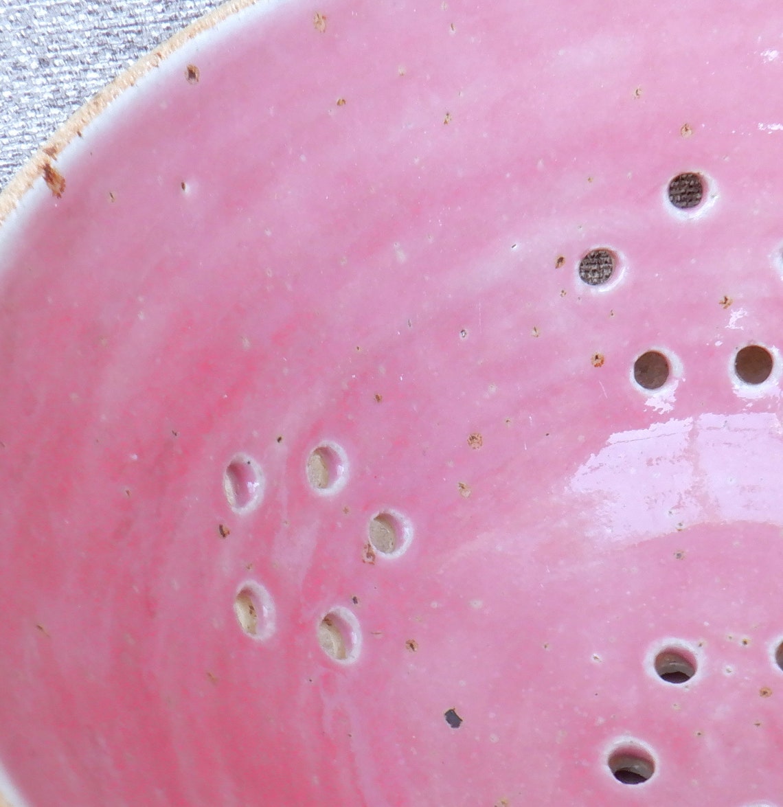 Berry Bowl or Colander Wheel Thrown Stoneware Pottery Ceramic | Etsy