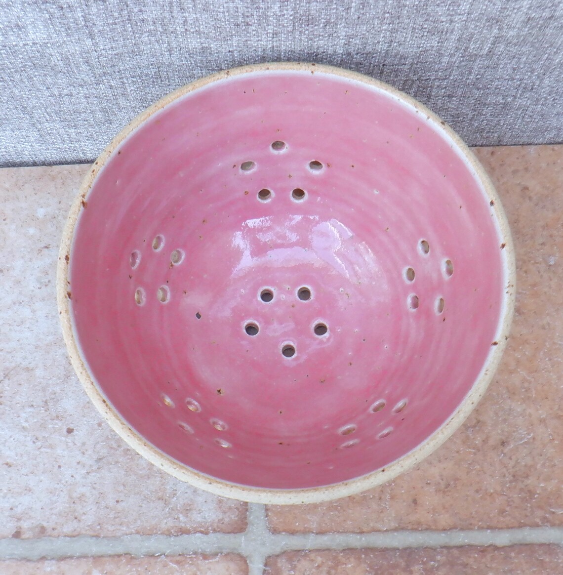 Berry Bowl or Colander Wheel Thrown Stoneware Pottery Ceramic | Etsy