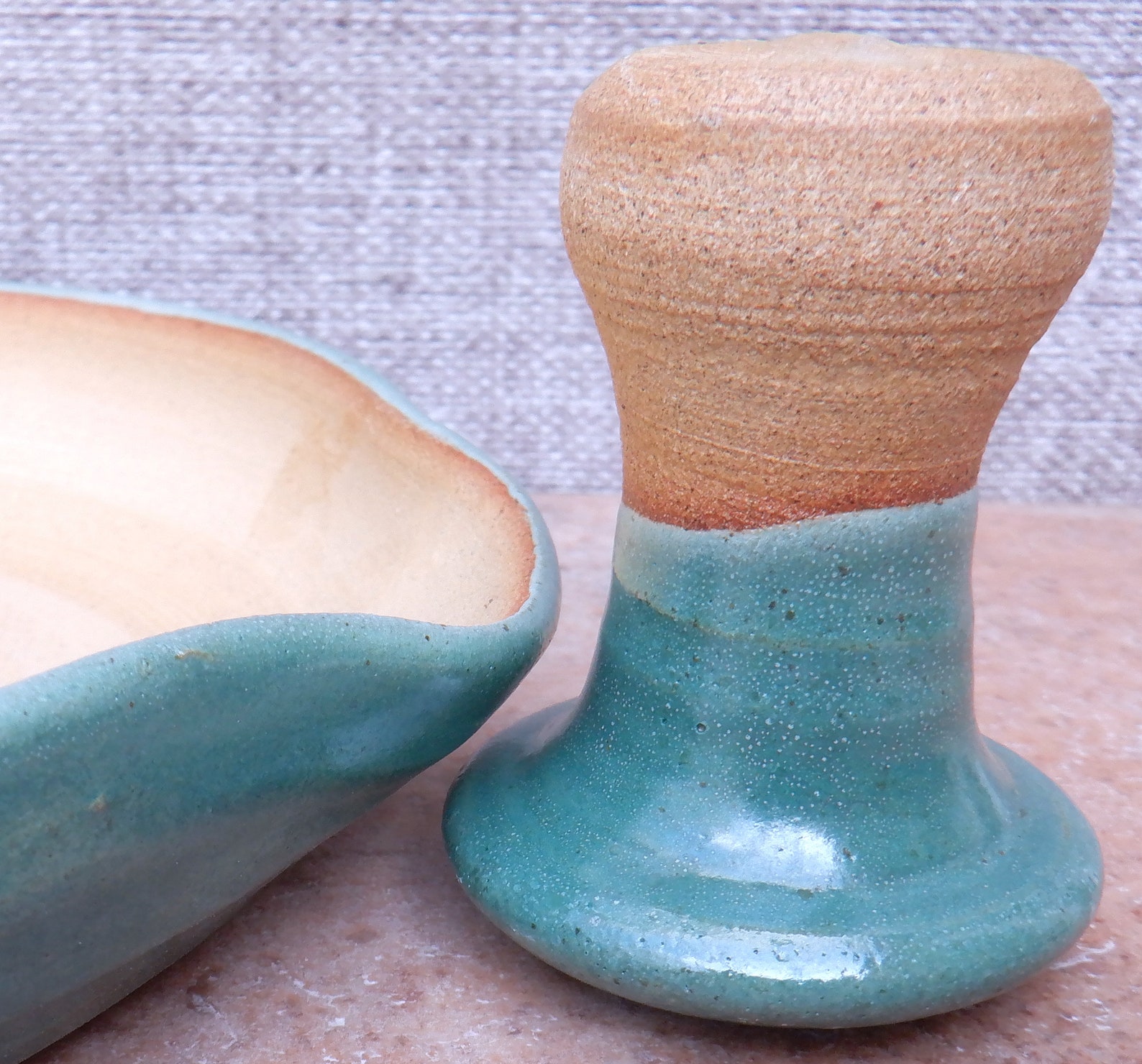 Pestle and Mortar Spice and Herb Grinder Stoneware Hand - Etsy UK