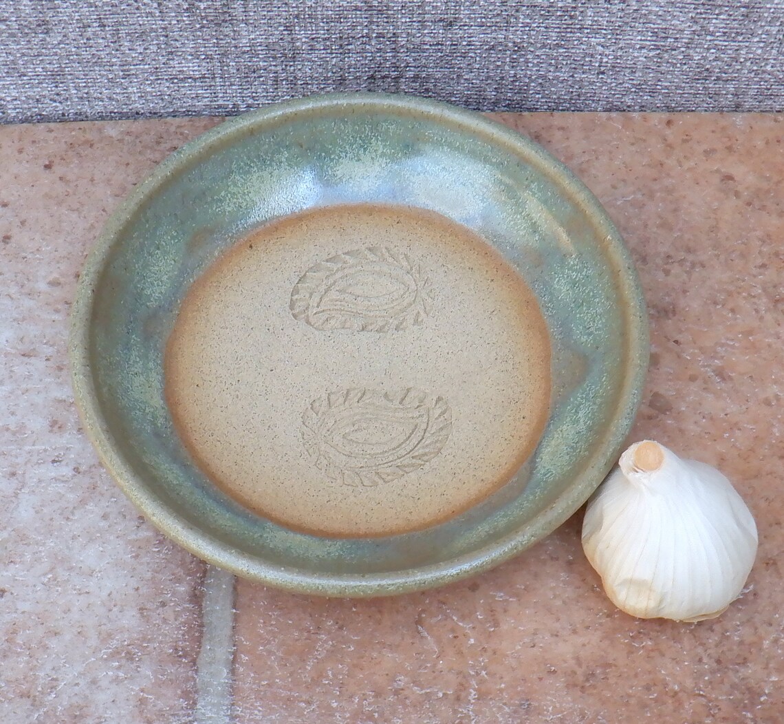 Garlic Grating Dish Grater Bowl for Bread Dipping Hand Thrown - Etsy