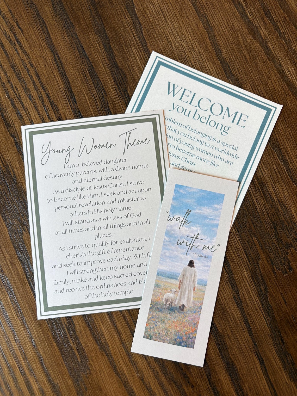 Young Women Theme Bookmark & Handout | LDS Youth | Digital Download - Etsy