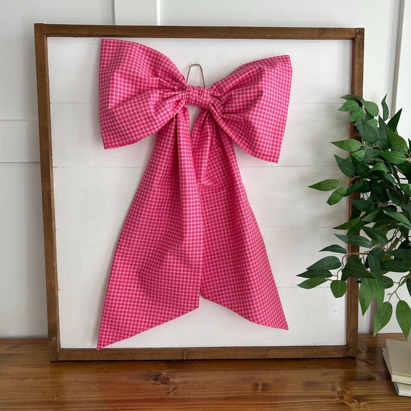 Large Pink Bow - Etsy