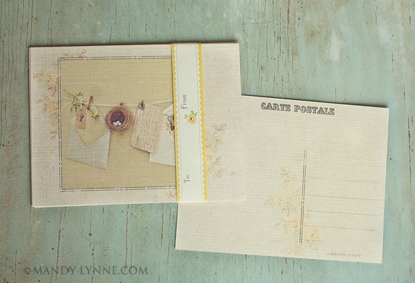 Nostalgia Yellow Postcards Gift Set of 6 - Etsy