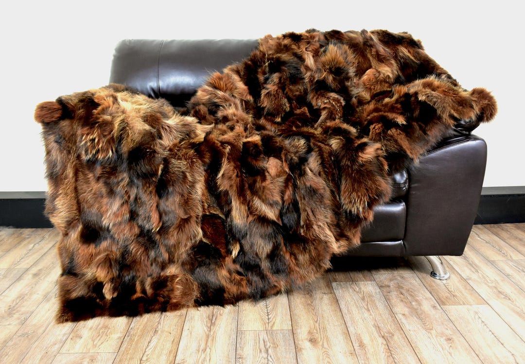 Luxury Real Matilda Fox Fur Throw Blanket - Etsy