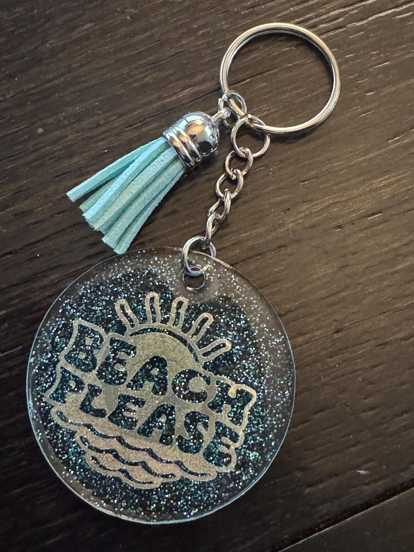 Beach Please Keychain - Etsy