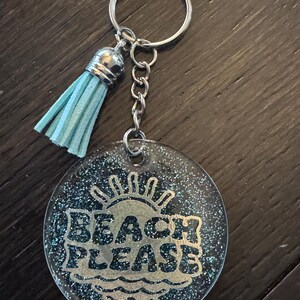 Beach Please Keychain - Etsy