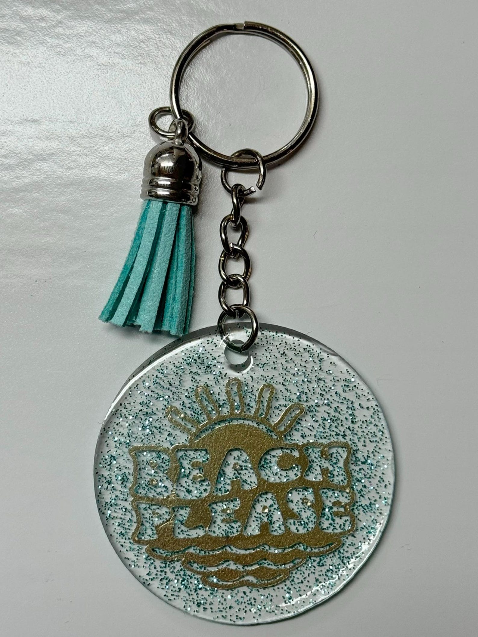 Beach Please Keychain - Etsy