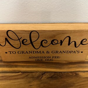 Welcome to Grandma & Grandpas - Wood Sign - Etsy