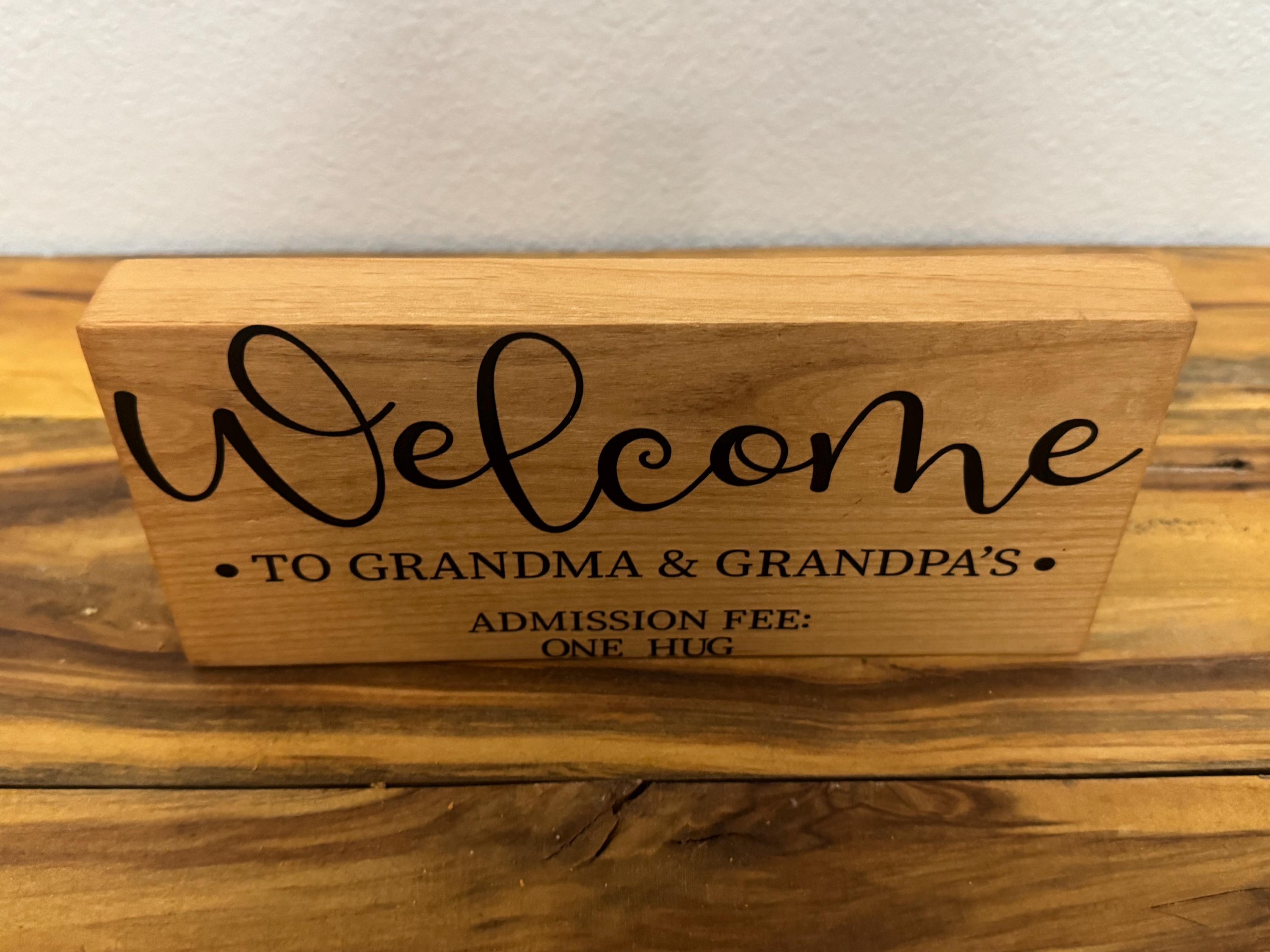 Welcome to Grandma & Grandpas - Wood Sign - Etsy