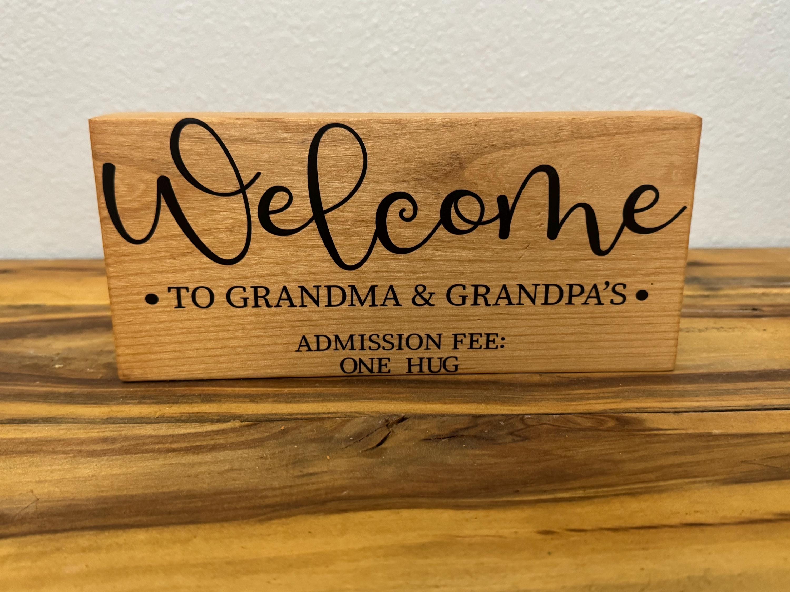 Welcome to Grandma & Grandpas - Wood Sign - Etsy