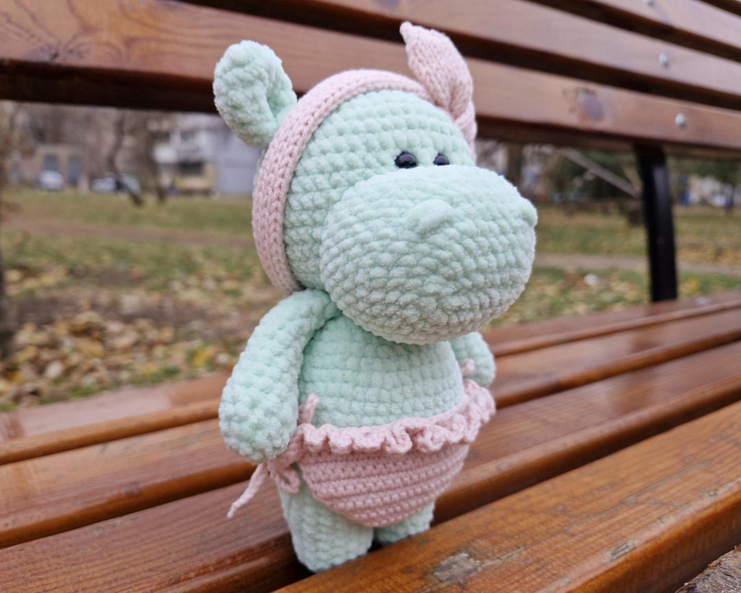 Blue Hippo Plush, Hippo Stuffed Animal, Baby Hippo, Blue Hippo, Hippo ...