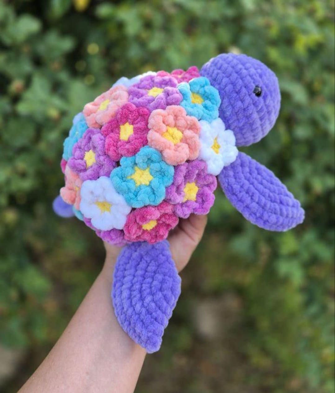 Cute Crochet Turtle Plushie Toy, Amigurumi Soft Stuffed Animal, Unique ...