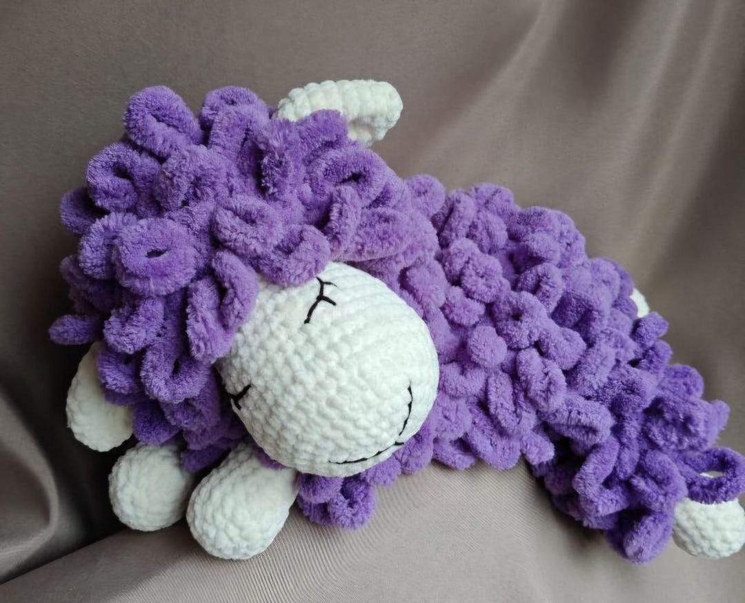 Puffy Lamb Plush, Stuffed Sheep, Sheep Decor, Lamb Plushie, Farm Animal ...