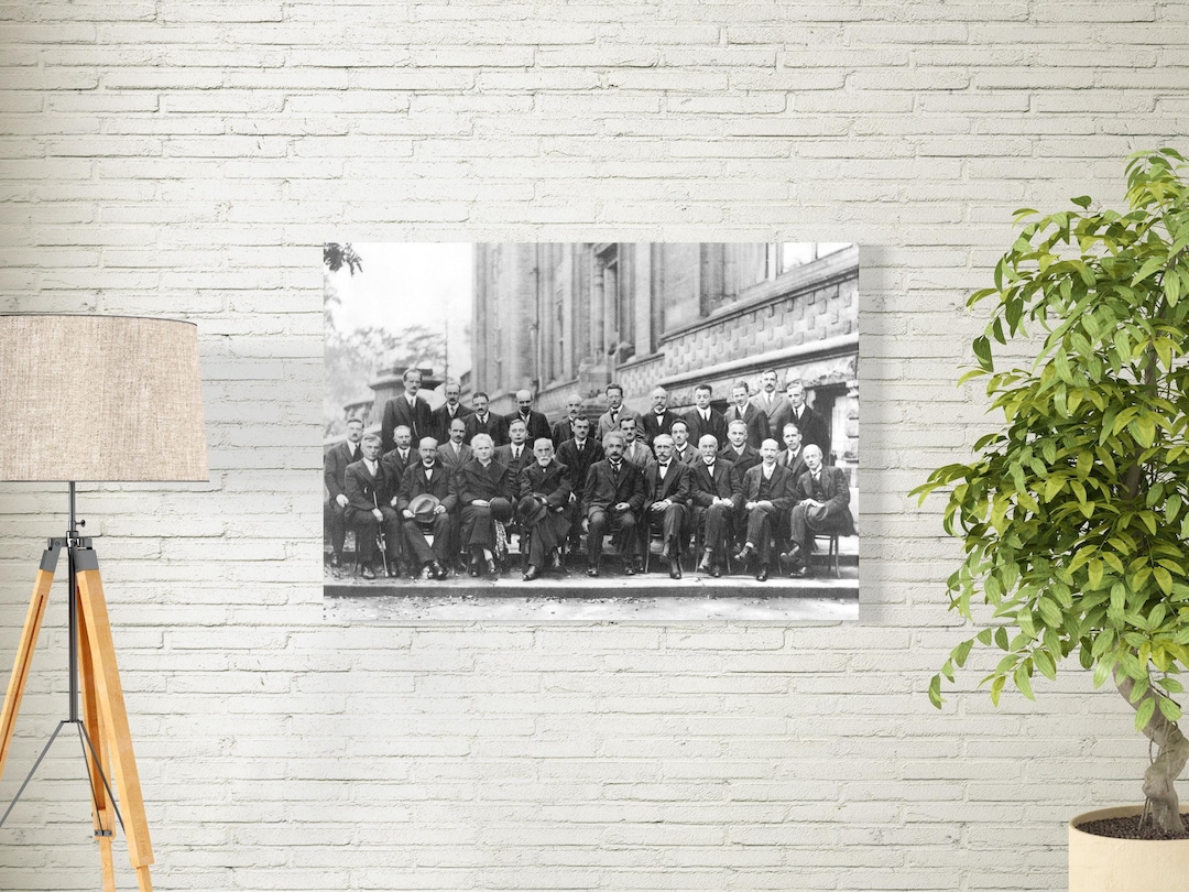 Solvay Conference 1927 Poster With Names, Einstein, Curie, Schrödinger ...