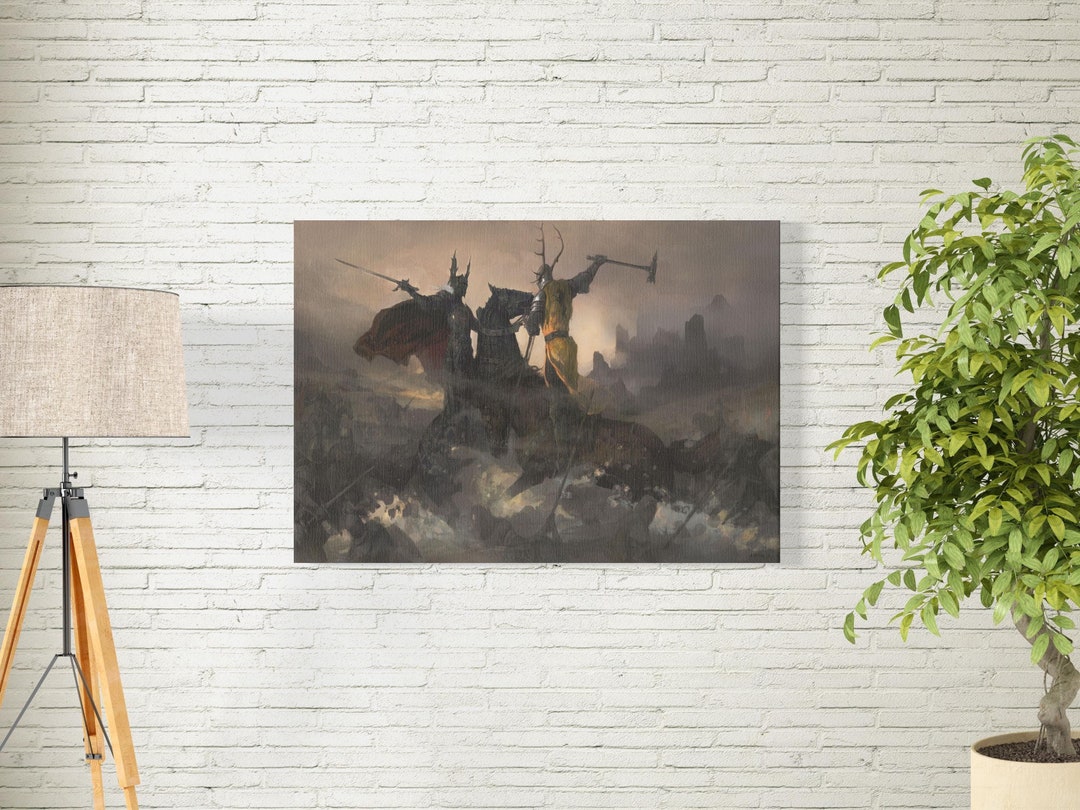 Game of Thrones House Baratheon Fighting on Horseback Framed, High ...