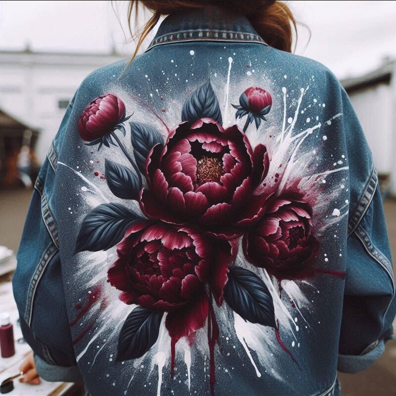 Hand Painted Jacket - Etsy UK