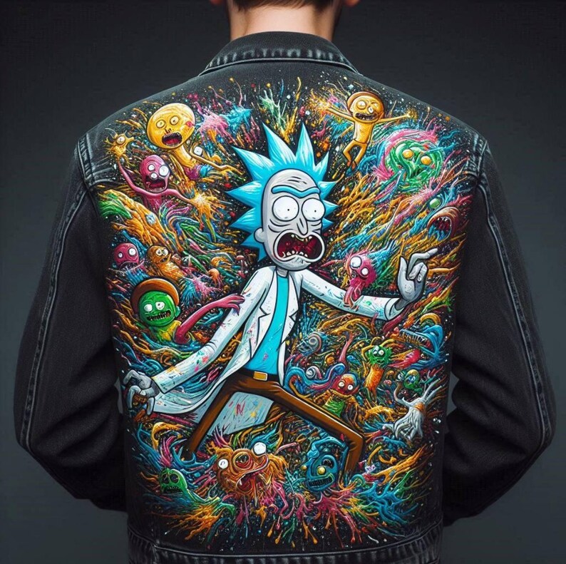Hand Painted Jacket Painted Denim Jacket, Unique Personalized Clothes ...