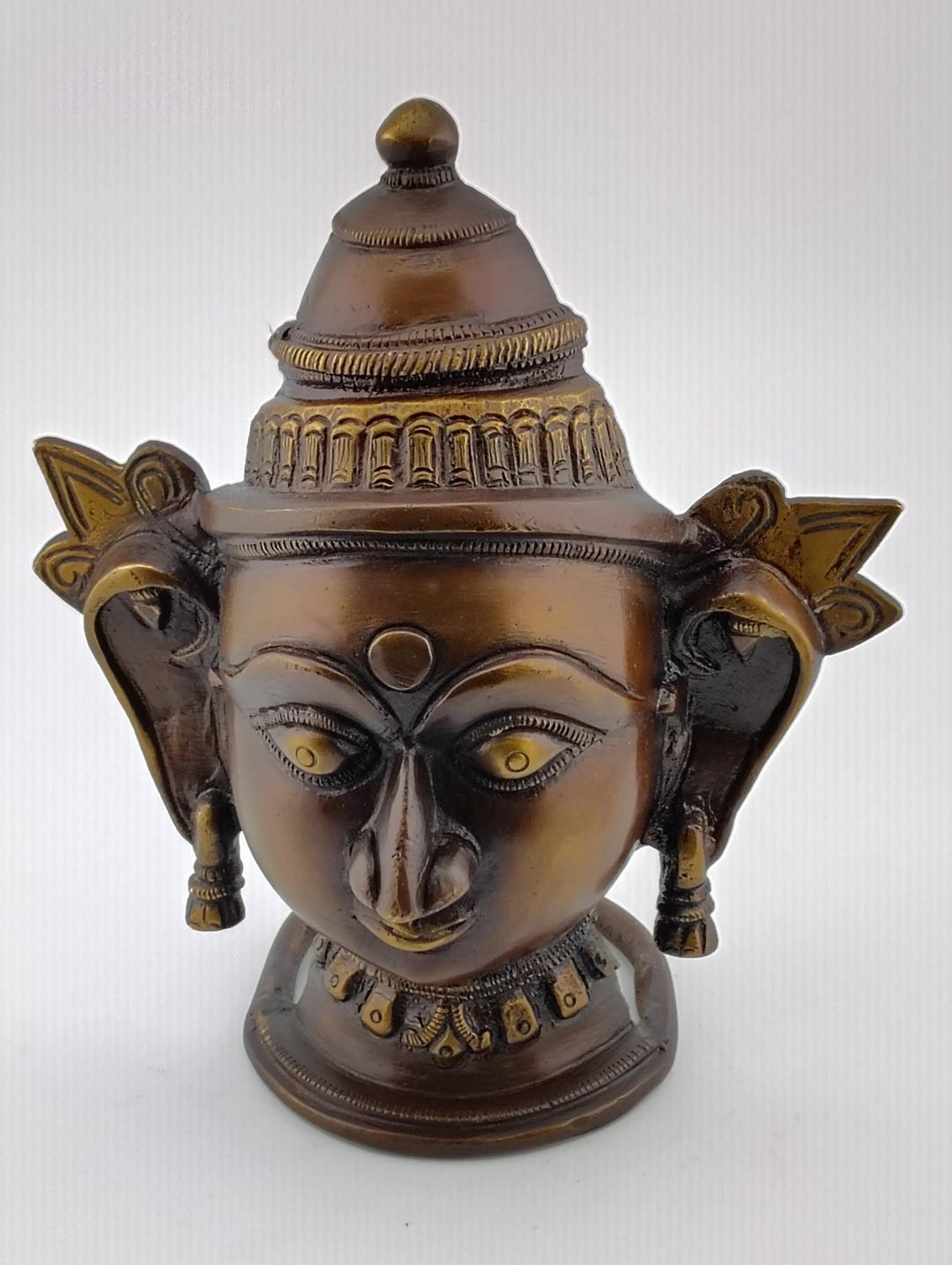 Hand-polished Brass Mahakal Gauri Statue | Large 16 Cm - Etsy