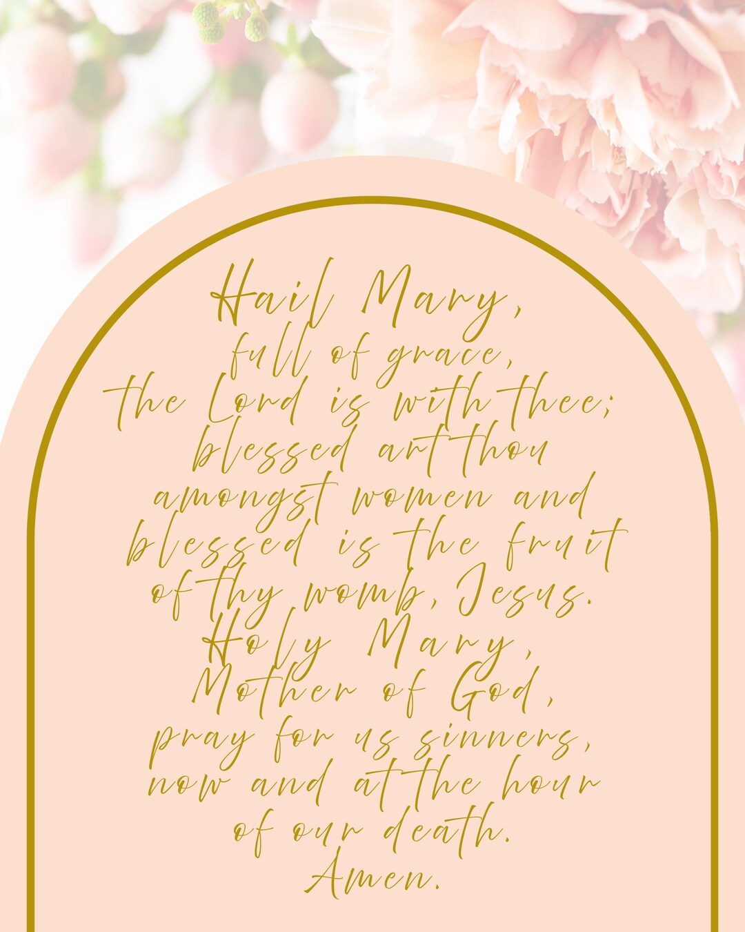 Hail Mary/our Father Art - Etsy