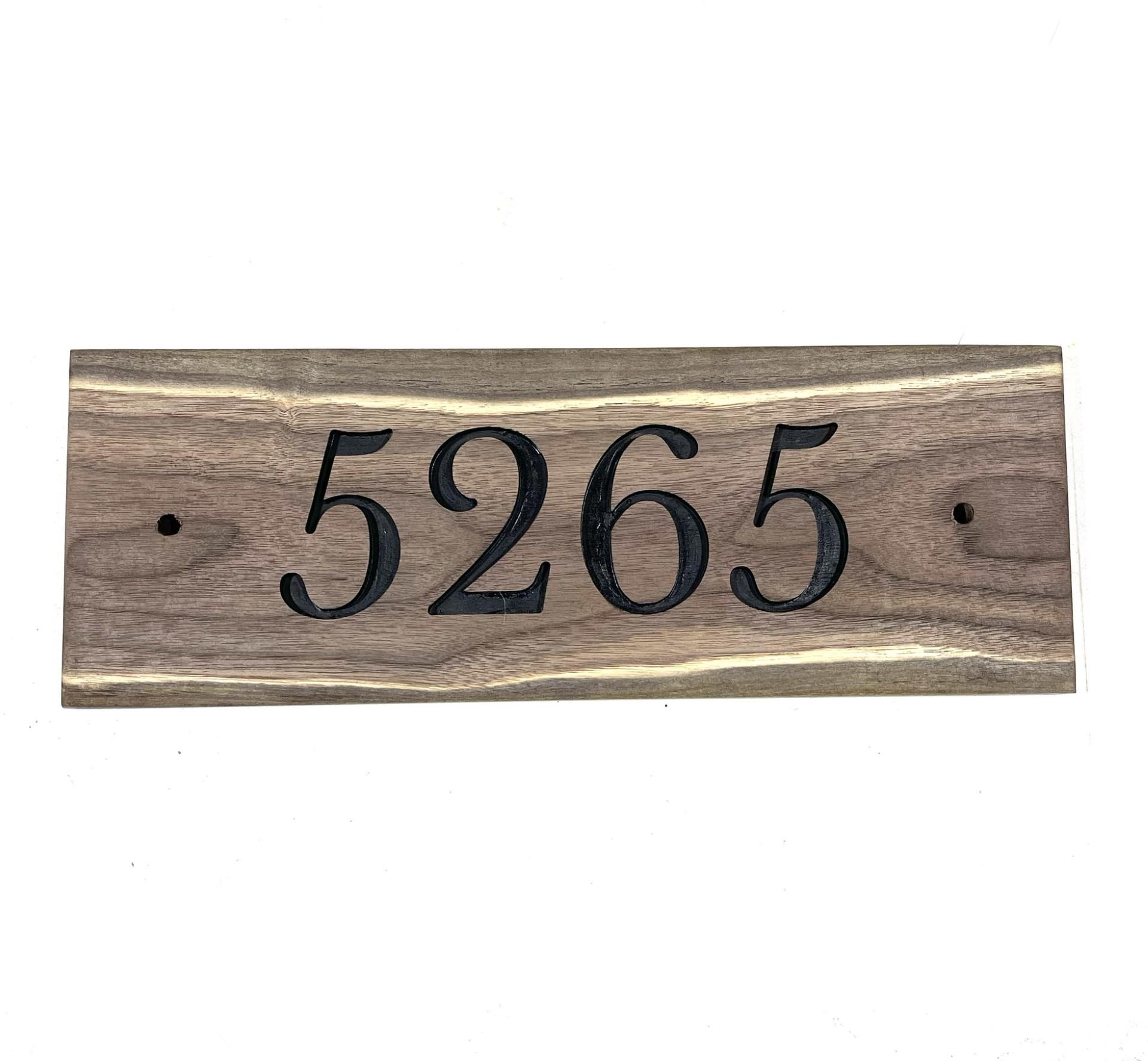 Black Walnut House Numbers Sign - Any Font Can Be Used - Street Name ...