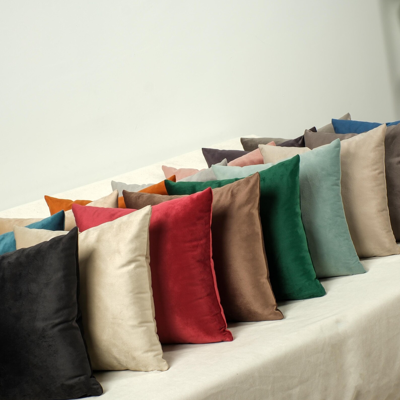 Dark Brown Velvet Pillow Case | Luxury Euro Cushion Cover | Plain ...
