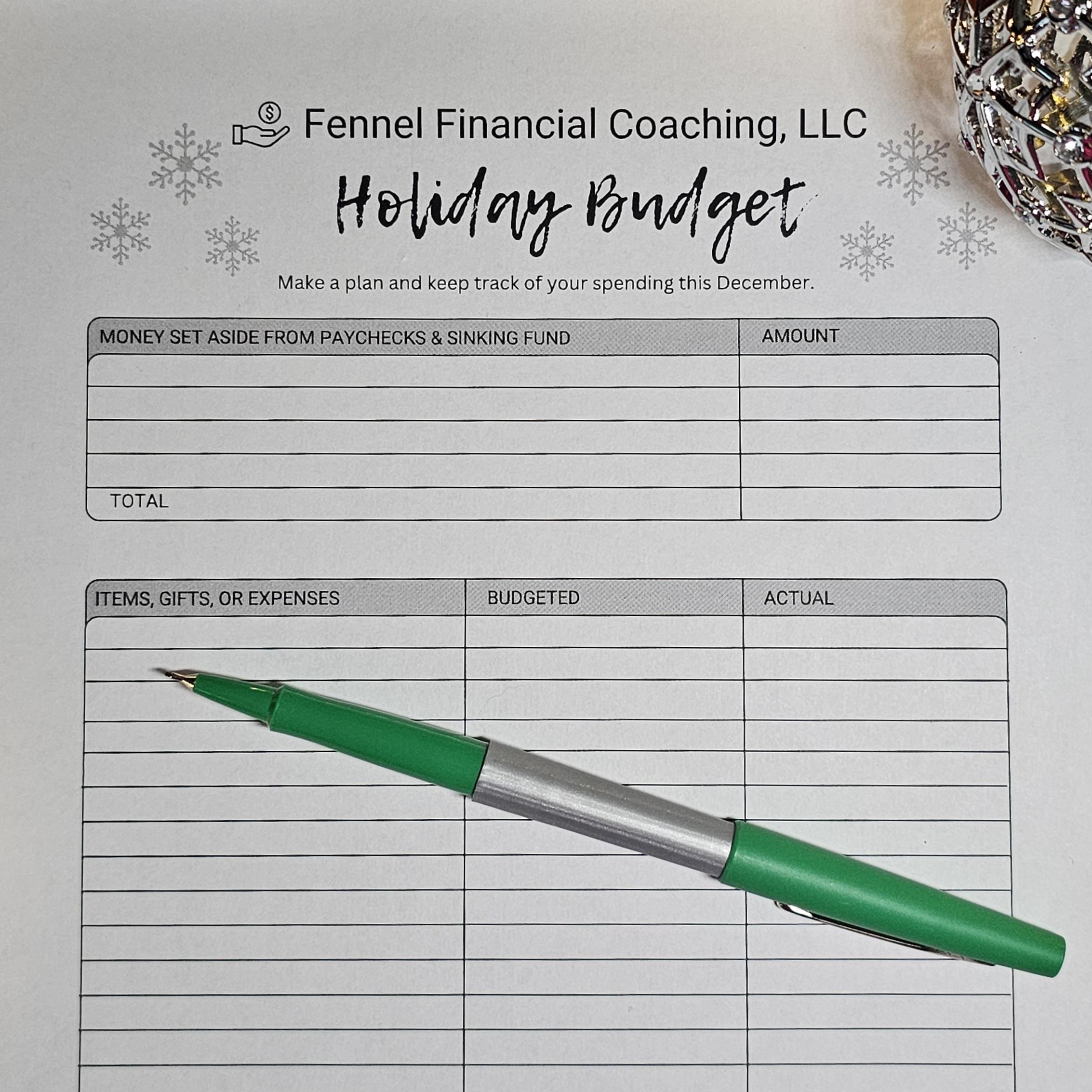 Simple Holiday Budget Template, Christmas Budget Template, Budget ...