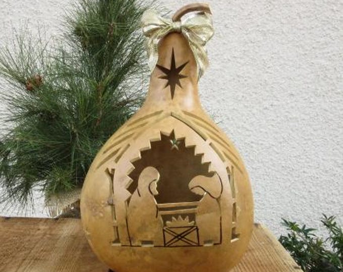 Christmas Gourd Nativity Winter Holiday Primitive Decoration - Etsy