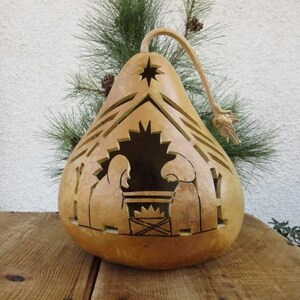 Christmas Gourd Nativity Winter Holiday Primitive Decoration - Etsy