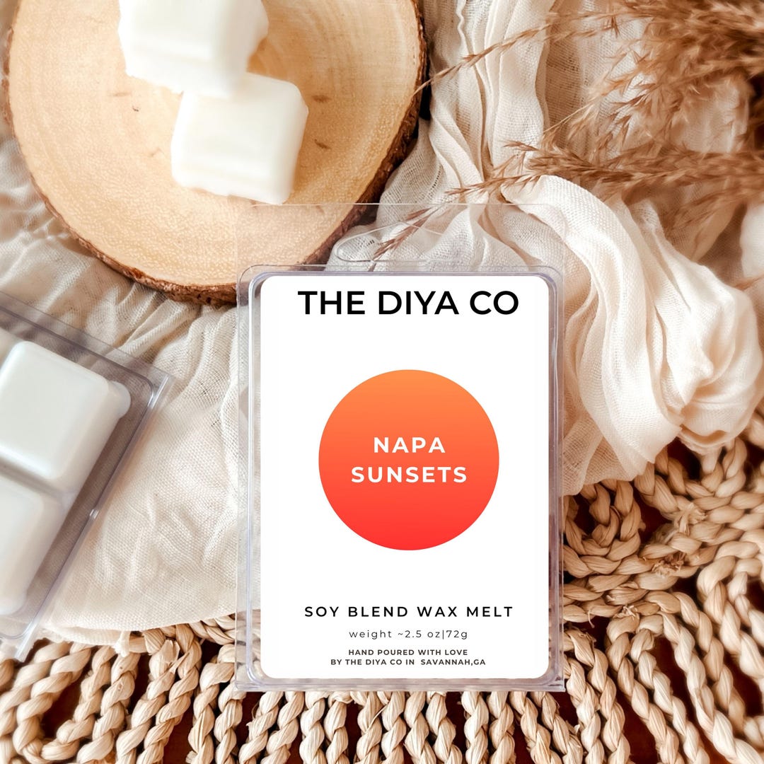 Napa Sunsets Soy Wax Melts - Fig, Pear & Musk, Hand Poured - Etsy