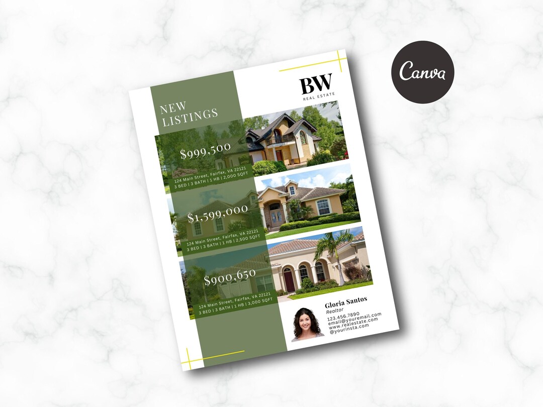 New Listing Real Estate Flyer, Multiple Listing Open House Flyer ...