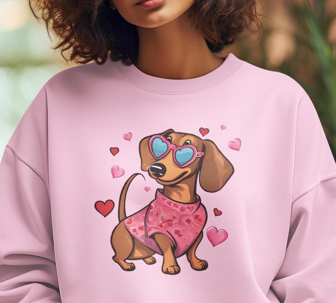 Valentine Dachshund Dog, Sausage Dog Png, Valentine's Day Dog Mom Png ...