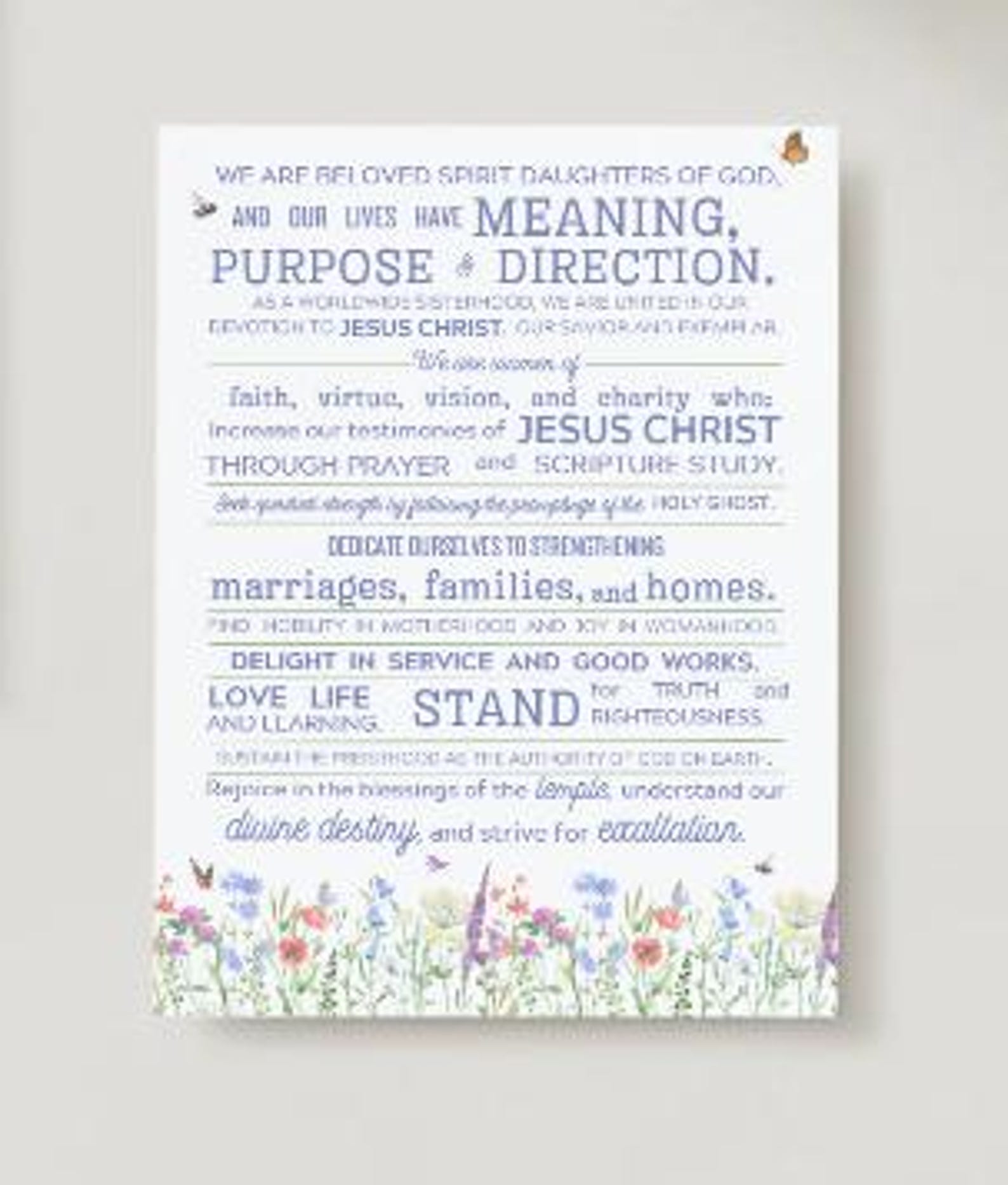 LDS Relief Society Theme Printable - Wildflowers | 5x7 Digital Download ...