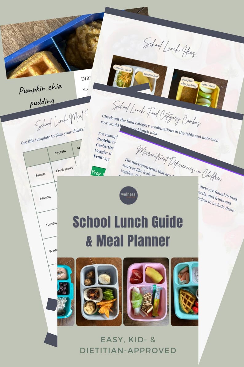 School Lunch Guide & Meal Planner - Etsy