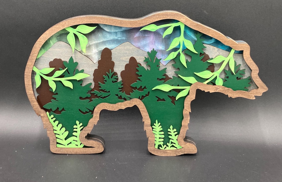 Layered Wood Bear - Etsy