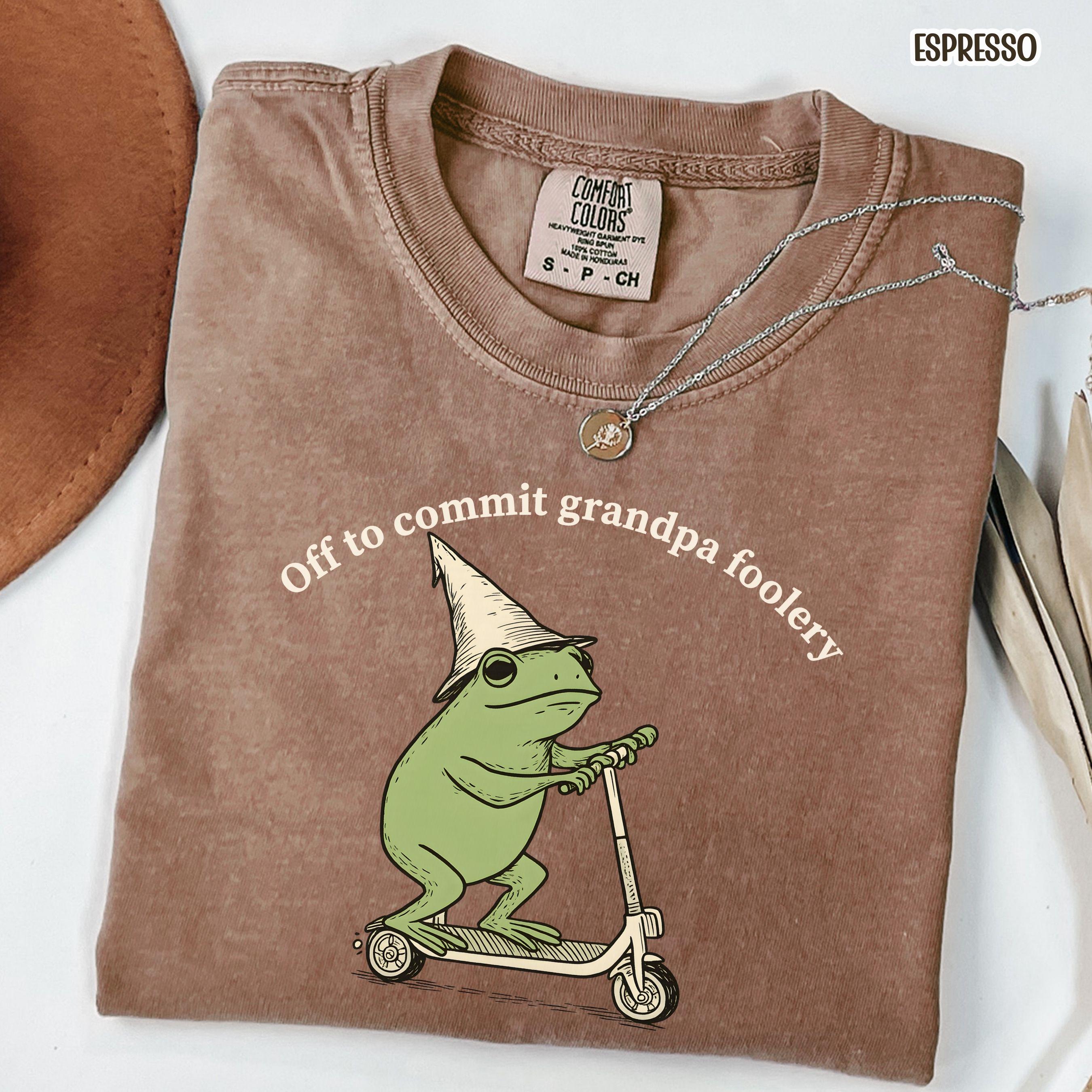 Comfort Colors Funny Frog Grandma and Grandpa Shirt off to Commit ...