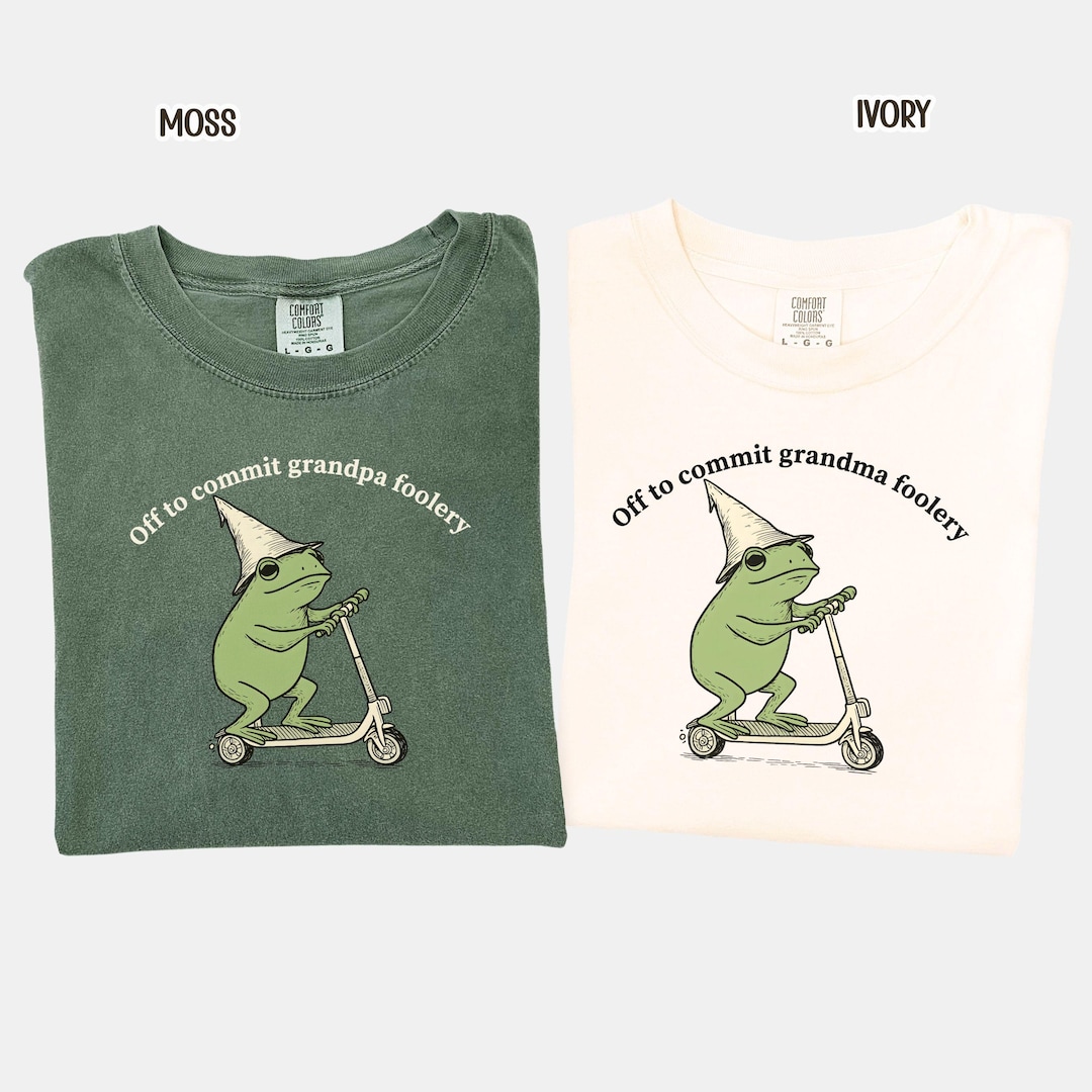 Comfort Colors Funny Frog Grandma and Grandpa Shirt off to Commit ...