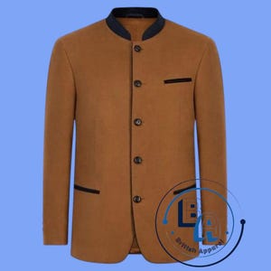 Men’s Handcraft Trachten Light Brown Wool Jacket | Traditional Tyrol ...