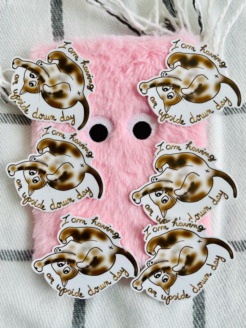 Upside Down Sticker - Etsy