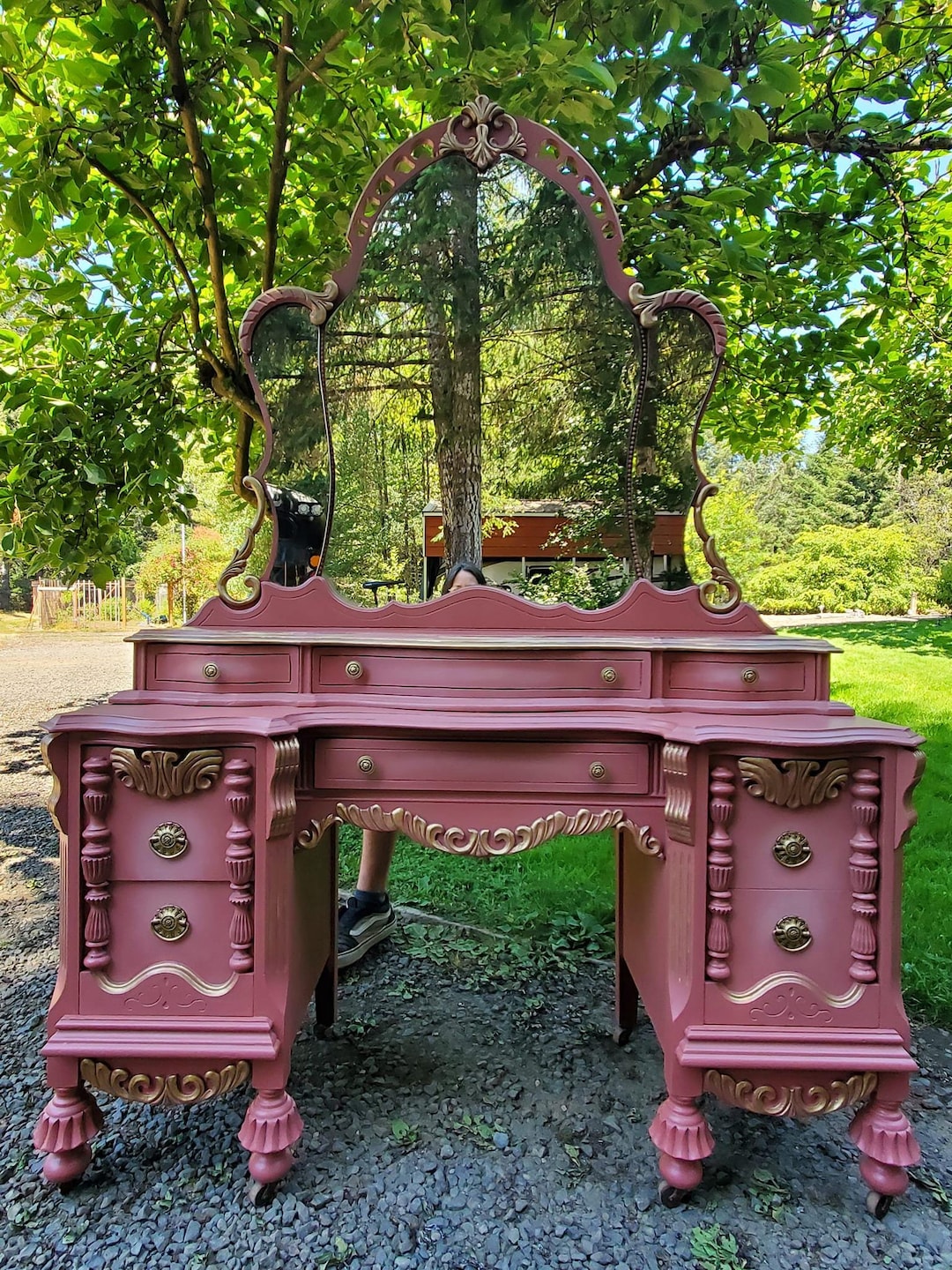 SOLD! Do Not Purchase, Antique Vanity, Pink, Feminine, Fancy, Dresser ...