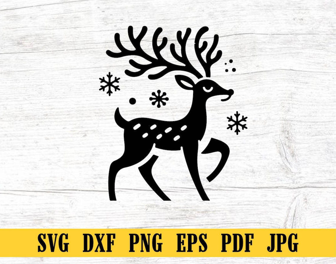 Reindeer Svg, Flying Reindeers Svg, Reindeer Silhouette, Deer Svg ...